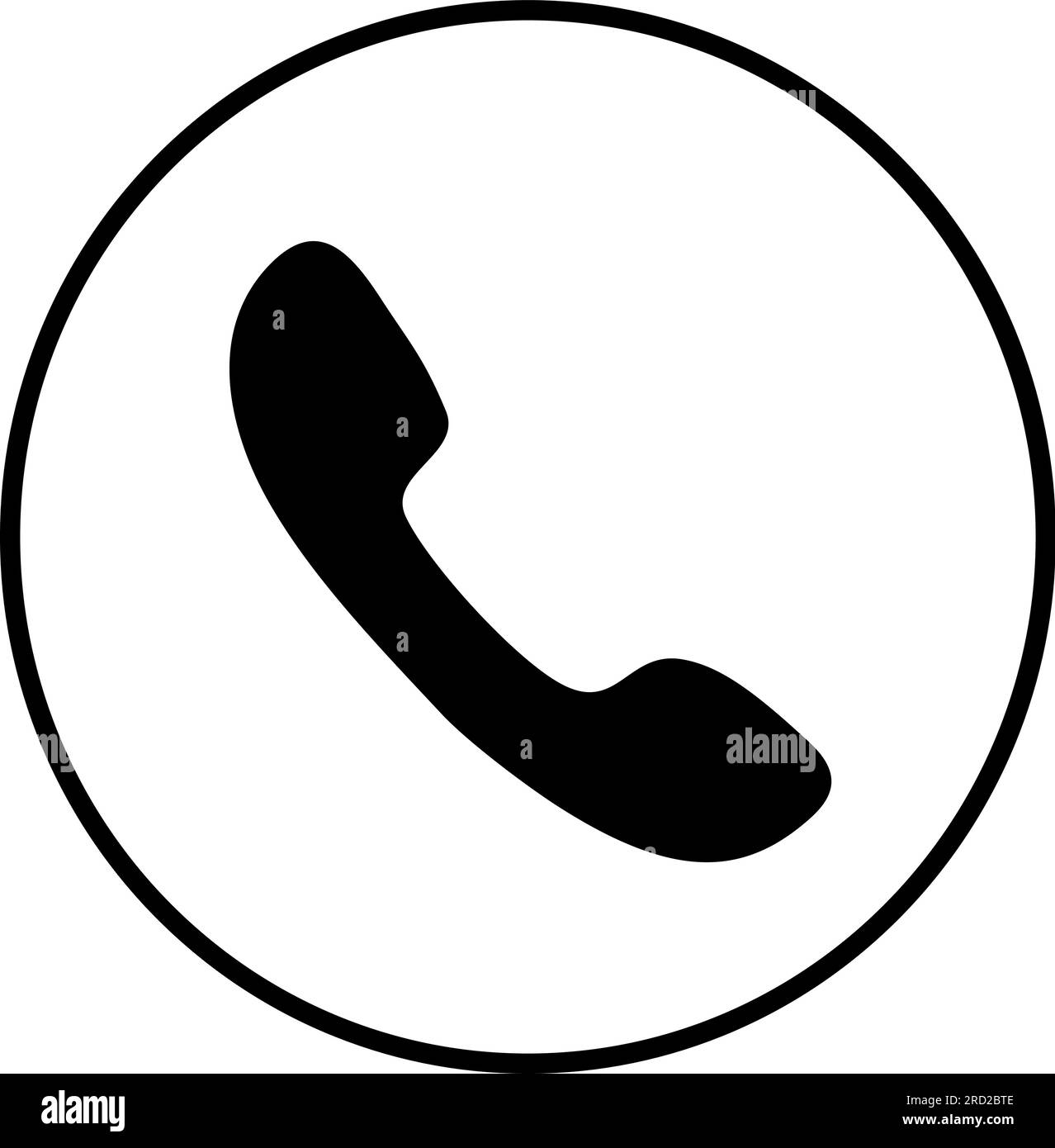 Phone icon in trendy flat style isolated on white background. Telephone ...