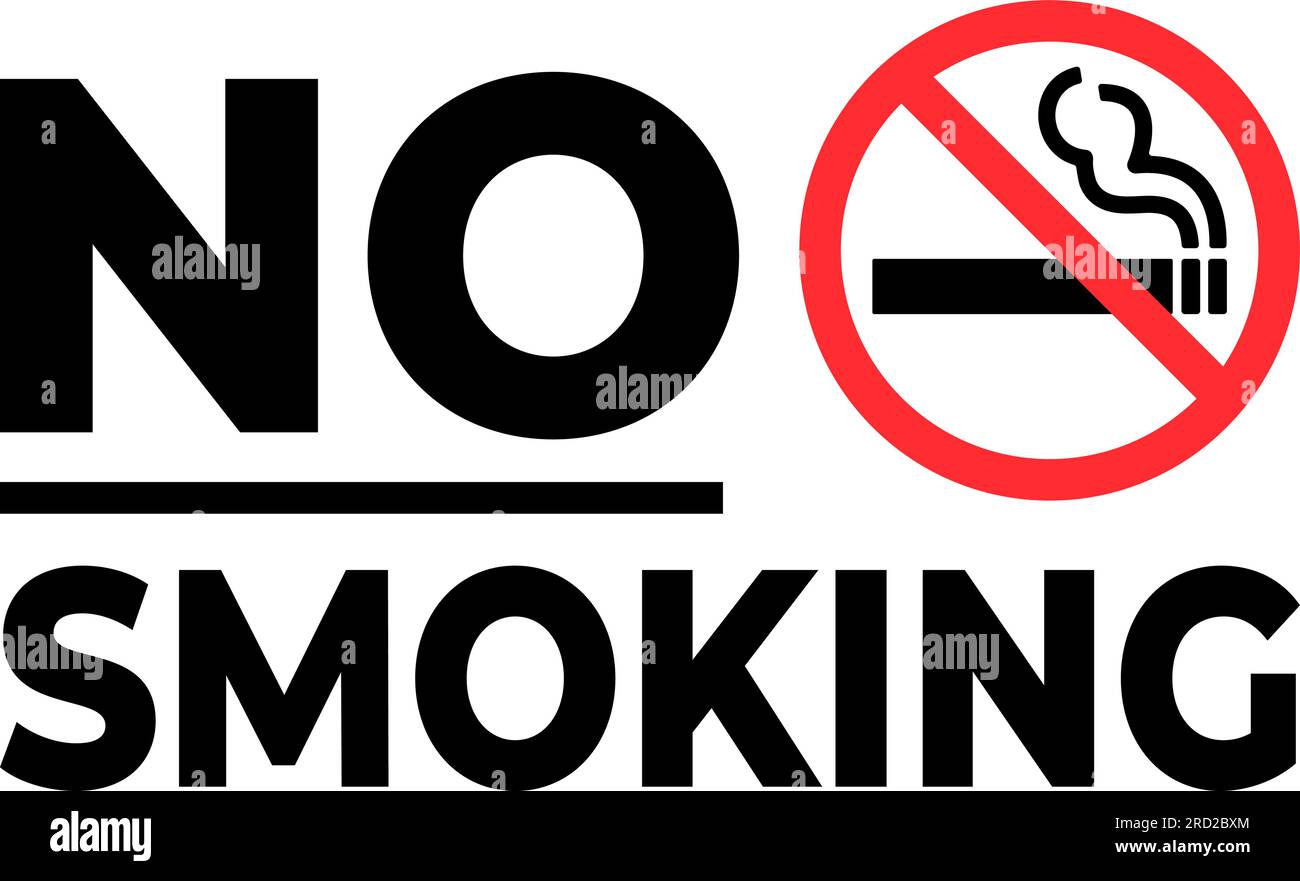 Smoking prohibited sign on white background, vector illustration Stock ...