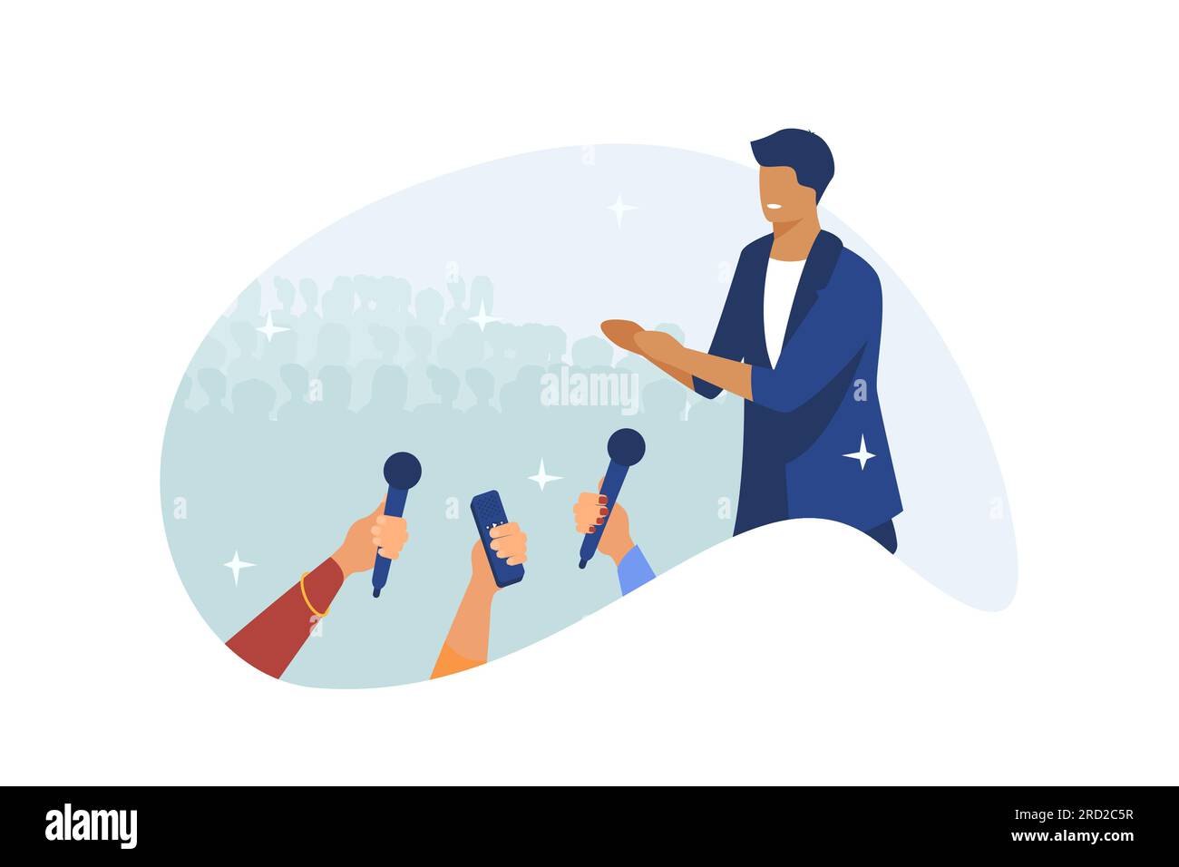 Male celebrity speaking on stage Stock Vector Image & Art - Alamy