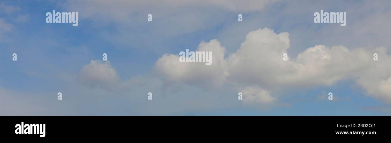 Image of a partly cloudy and partly clear sky during the day without ...