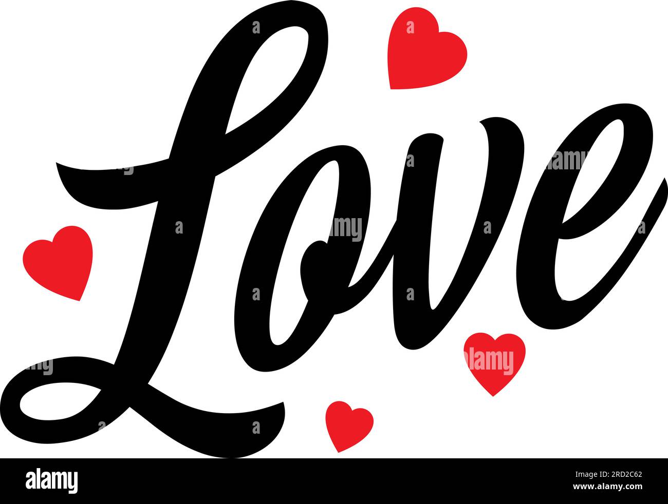 Beautiful typography background with hand-drawn word Love. Handmade ...