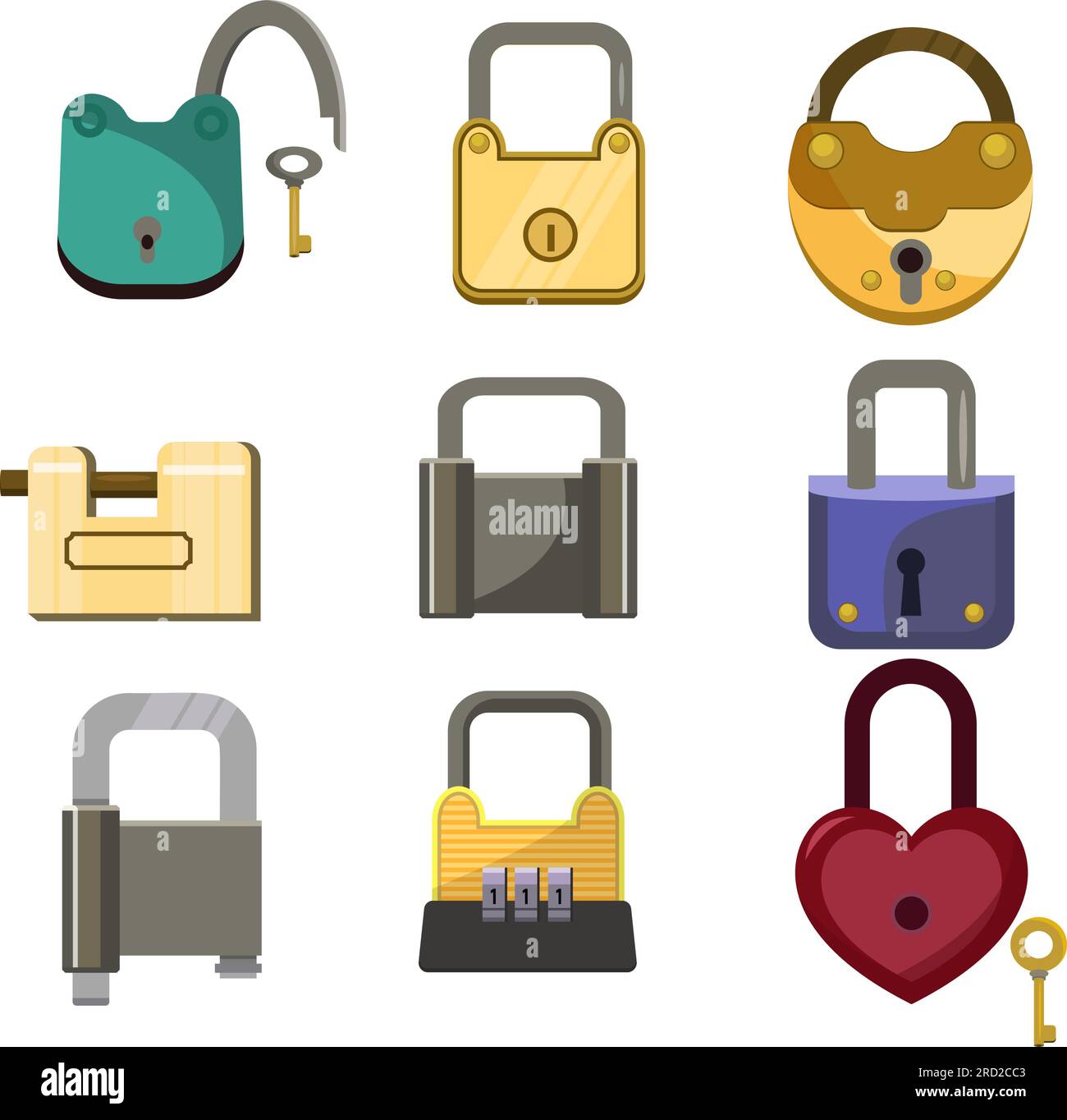 Lock icons set Stock Vector Image & Art - Alamy