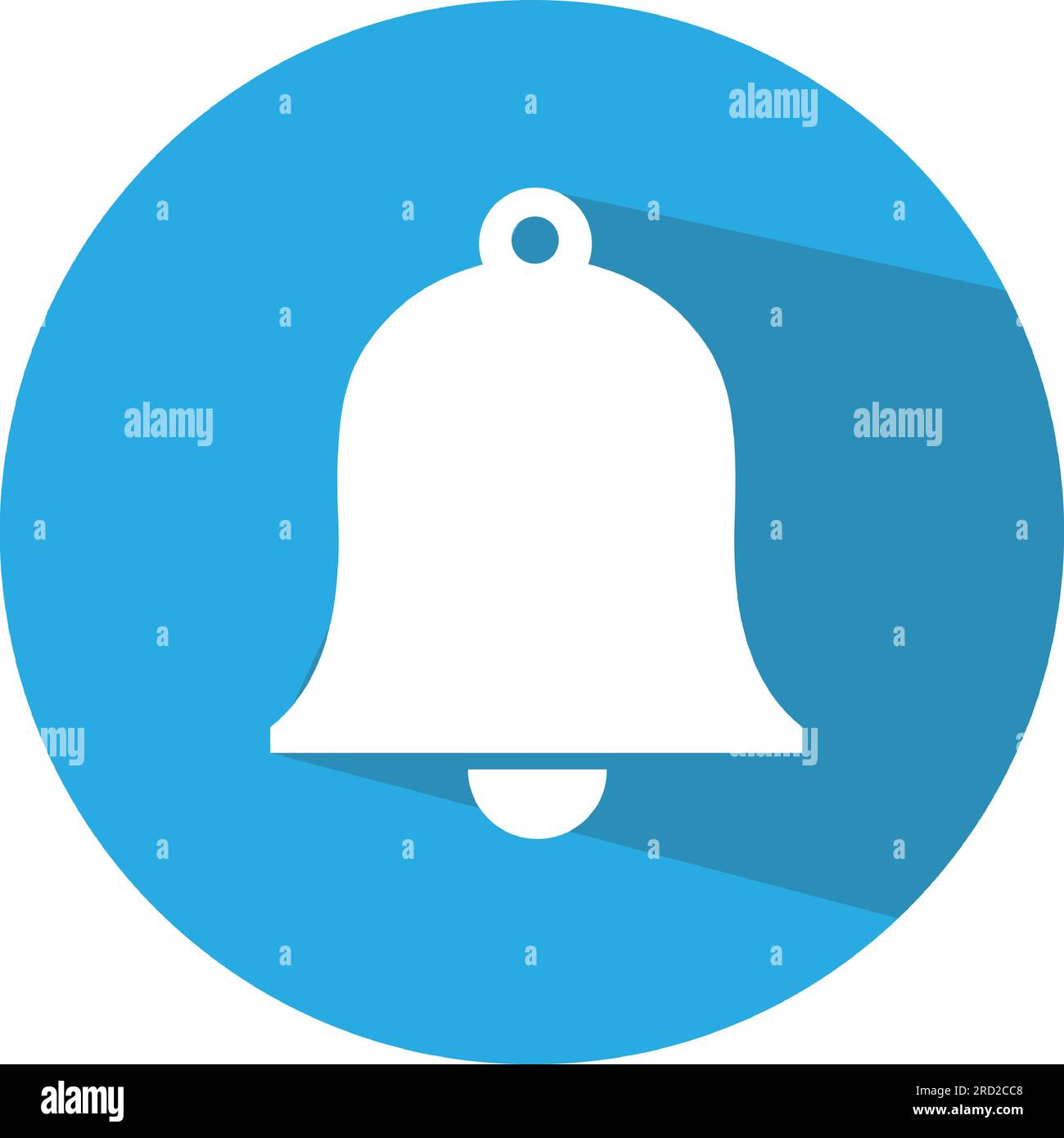 Bell Icon in trendy flat style isolated on grey background ...