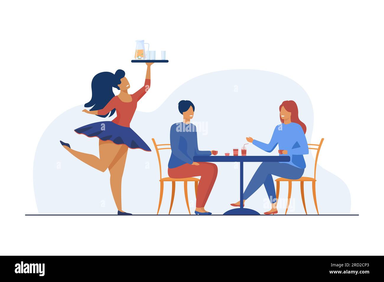 Women at rest cartoon hi-res stock photography and images - Alamy