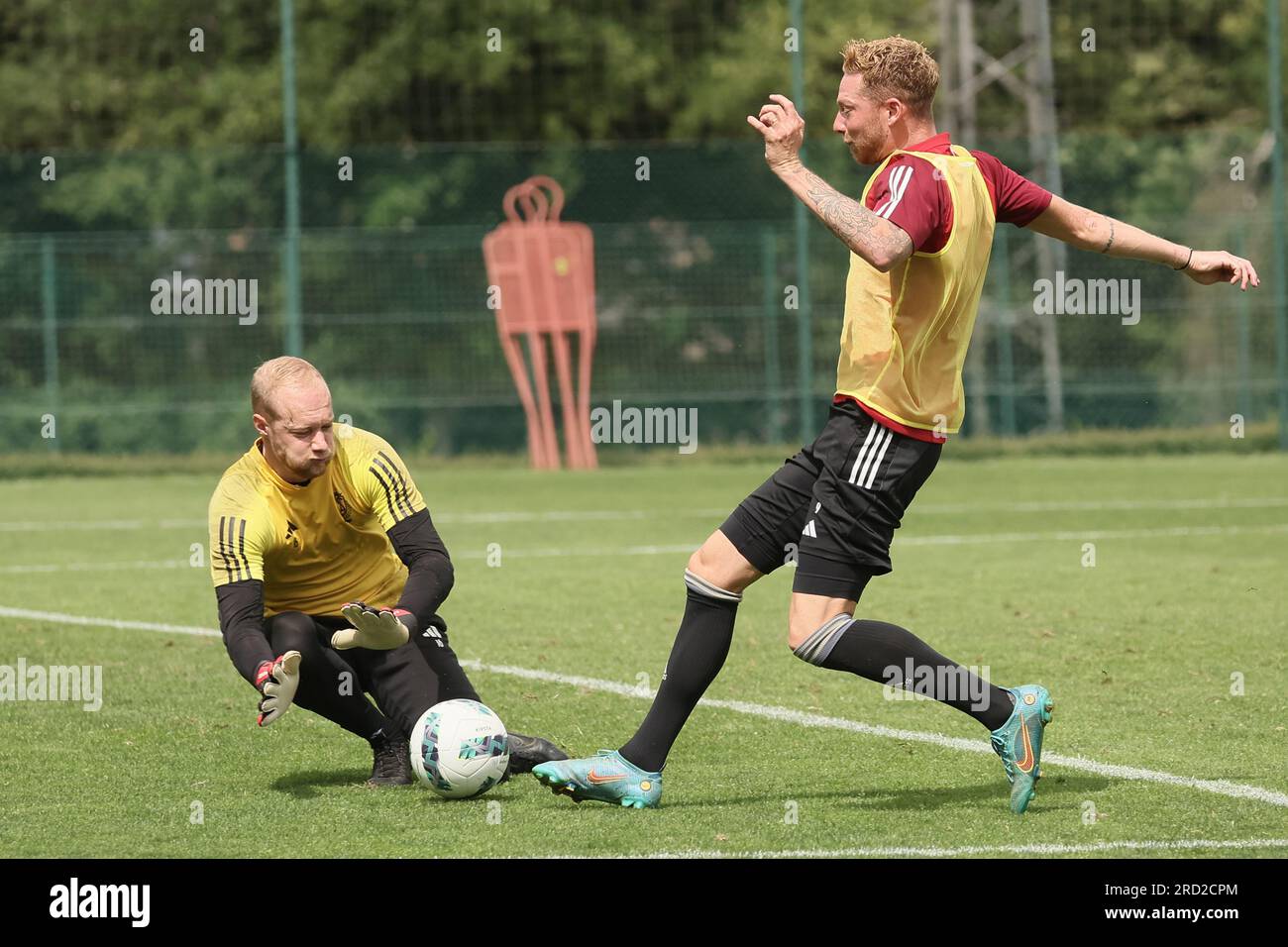 Standard's goalkeeper Arnaud Bodart and Standard's Renaud Emond fight ...