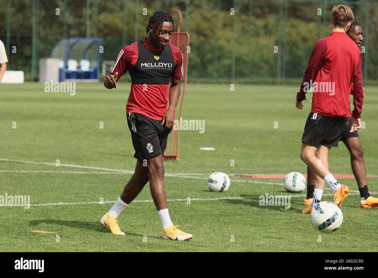 Standard's Romaine Mundle pictured during a training session of Belgian ...