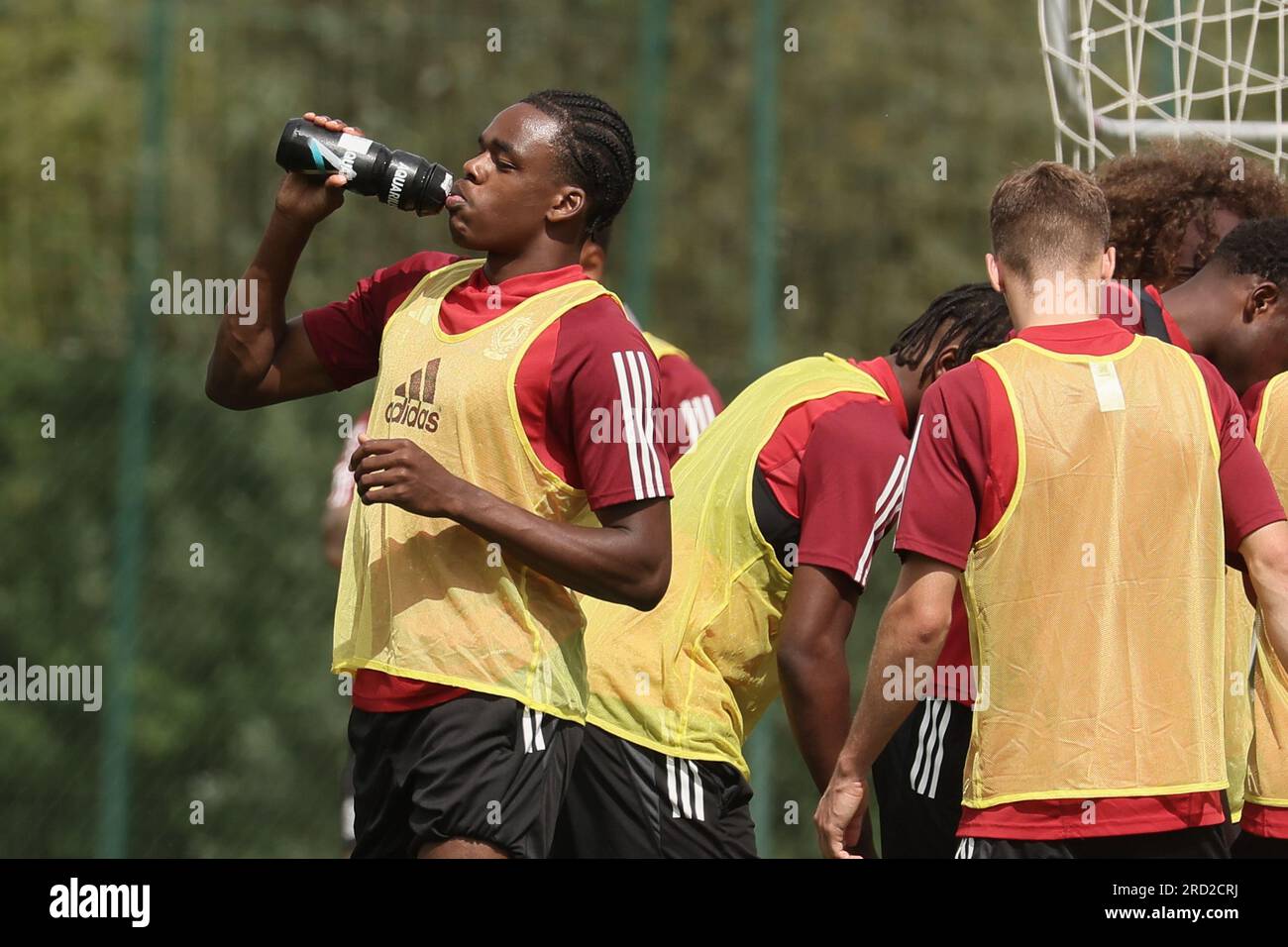 Standard's Nathan Ngoy pictured during a training session of Belgian ...