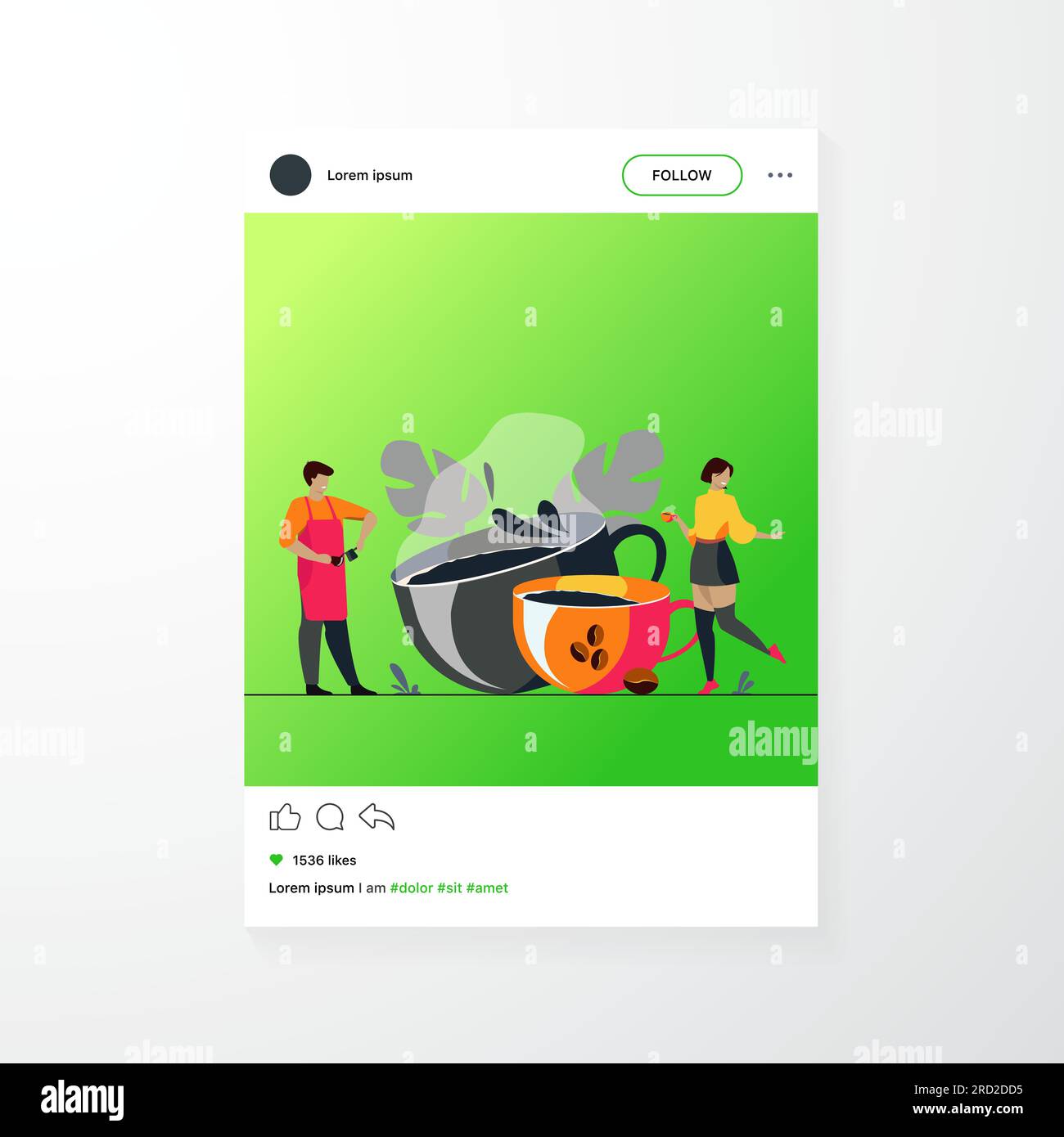 Happy black woman cup Stock Vector Images - Alamy