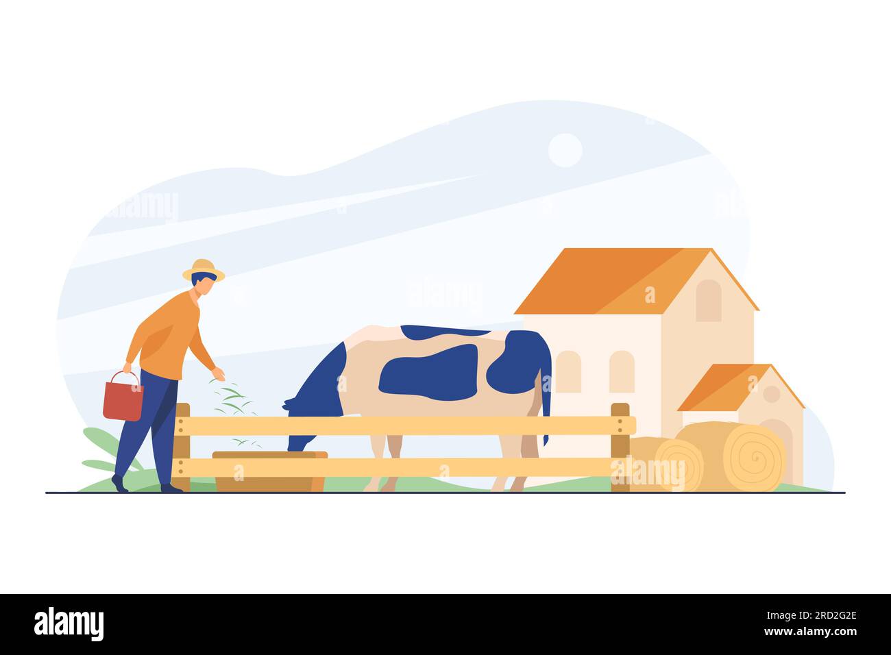 Cattle feeding Stock Vector Images - Alamy