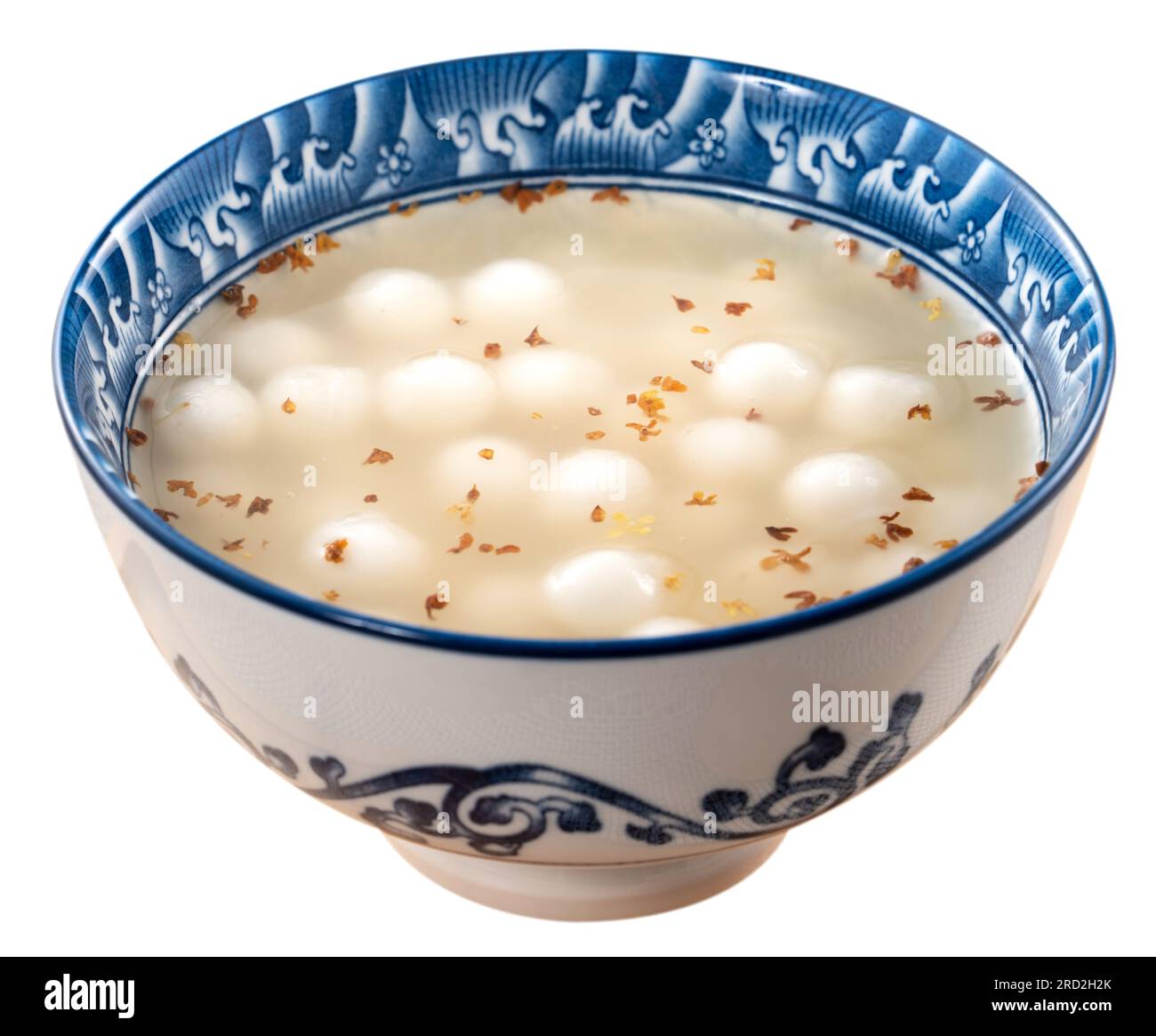 Little white tangyuan (tang yuan, glutinous rice dumpling balls) with ...