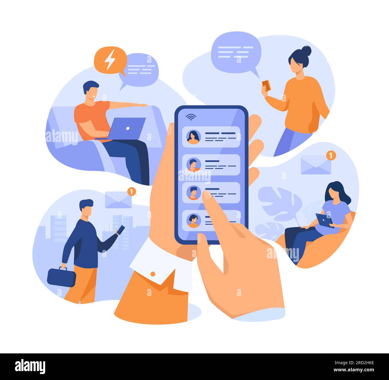 Using online news Stock Vector Images - Alamy
