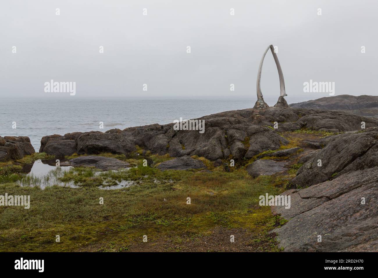 Whale bone arch, jawbones from a whale, at Maniitsoq (also known as ...