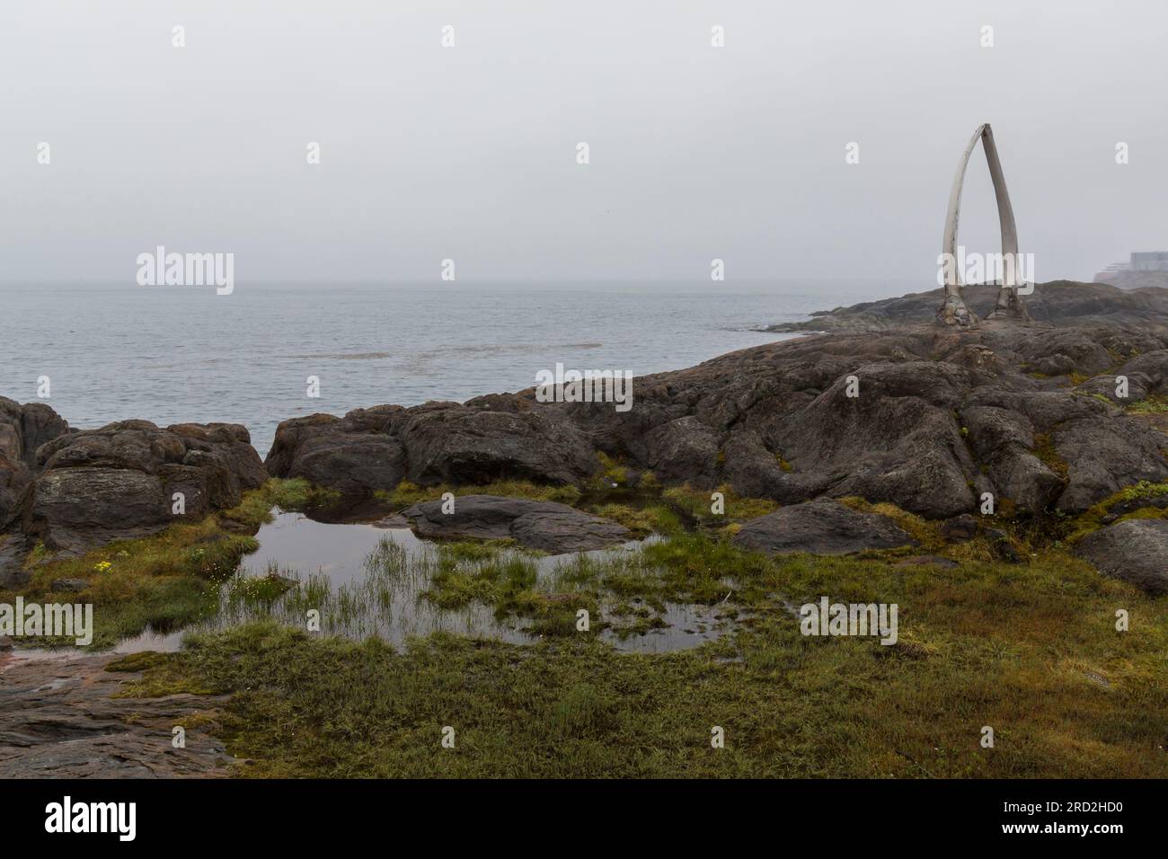 Whale bone arch, jawbones from a whale, at Maniitsoq (also known as ...
