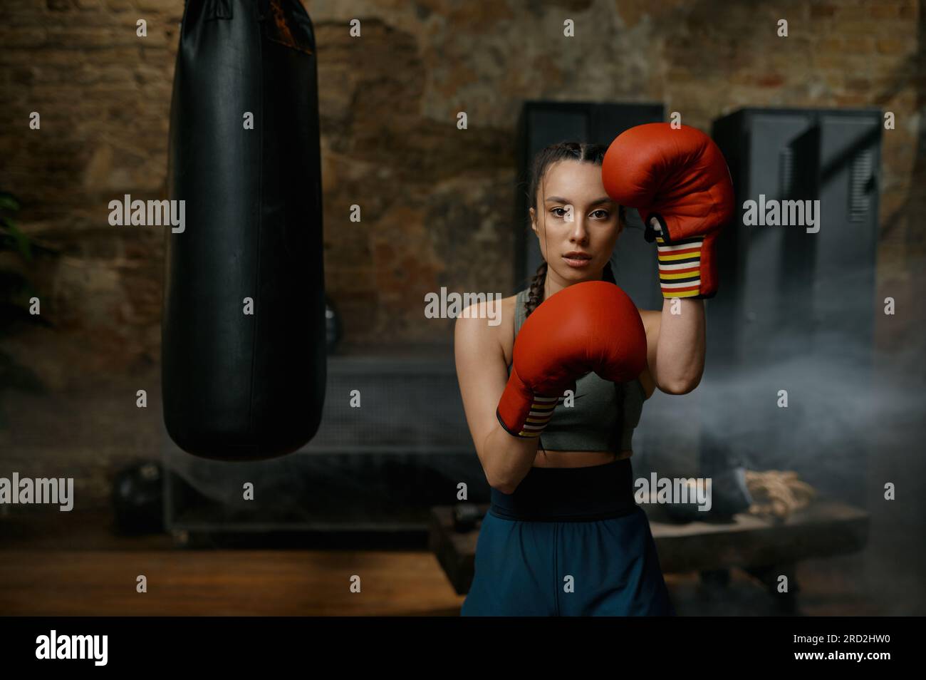 Strong powerful female boxer hi-res stock photography and images - Alamy