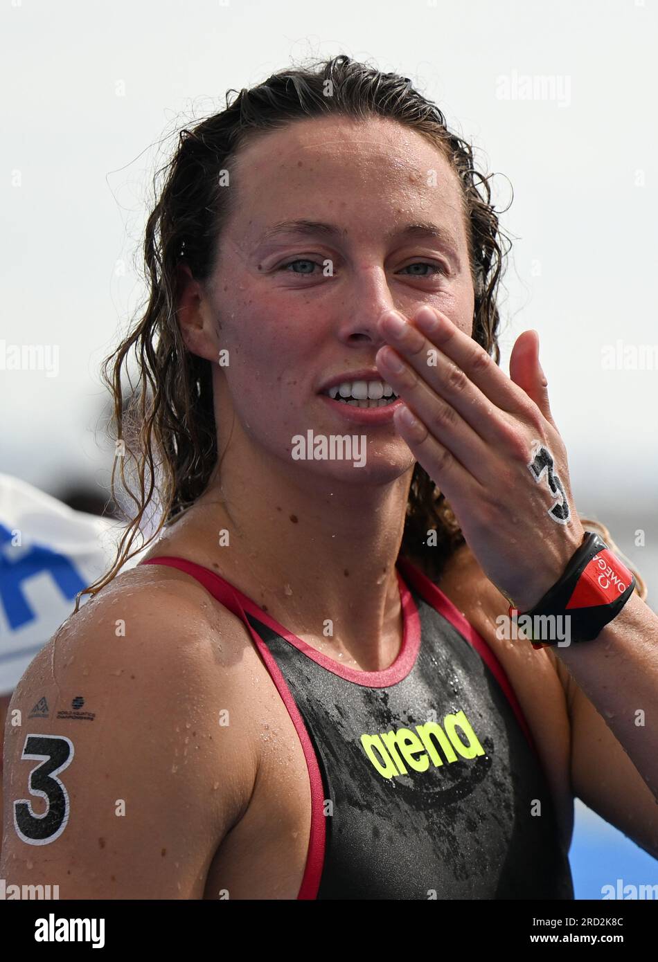 Fukuoka, Japan. 18th July, 2023. Leonie Beck of Germany celebrates ...
