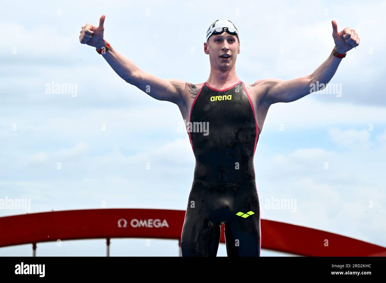 Fukuoka, Japan. 18th July, 2023. Florian Wellbrock of Germany ...