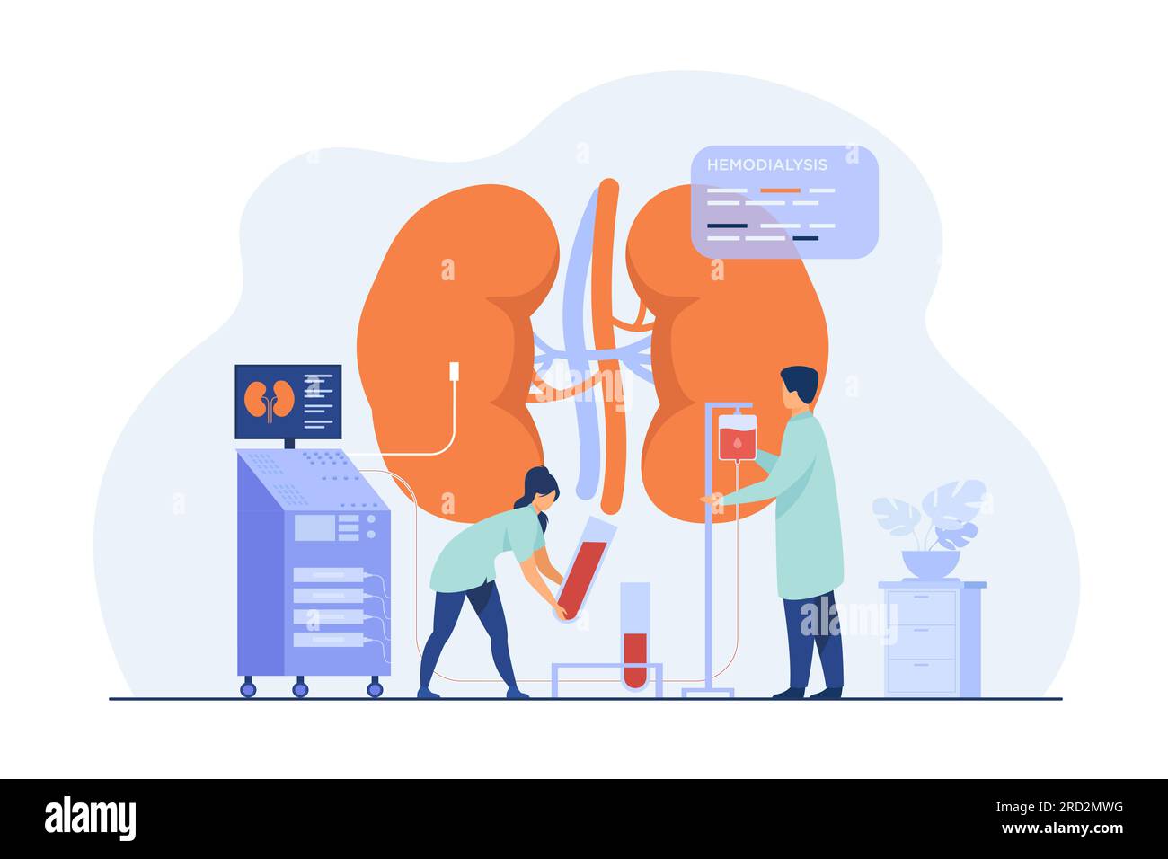 Doctors conducting dialysis procedure Stock Vector Image & Art - Alamy