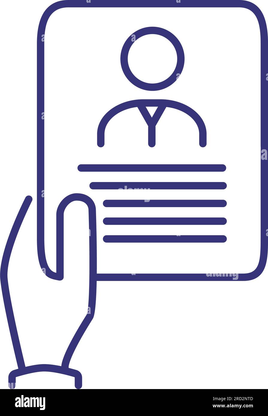 Cv person icon outline hi-res stock photography and images - Alamy
