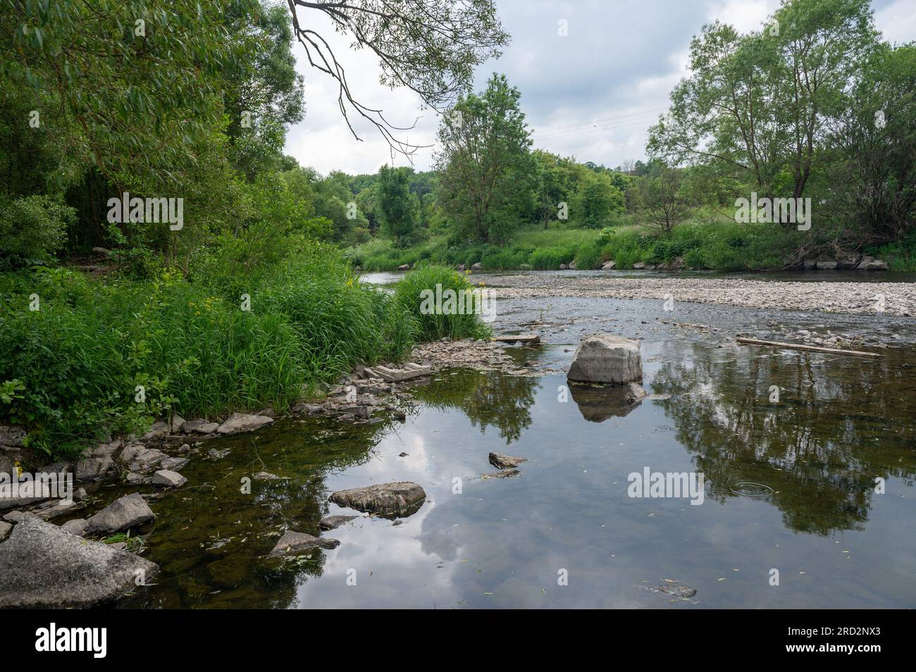 The Eder - A river in Germany in a green landscape Stock Photo - Alamy