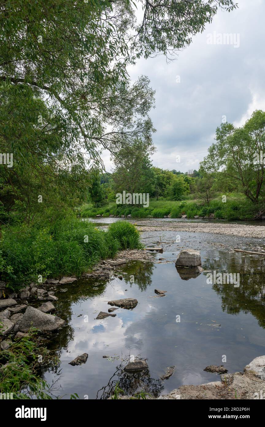 The Eder - A river in Germany in a green landscape Stock Photo - Alamy