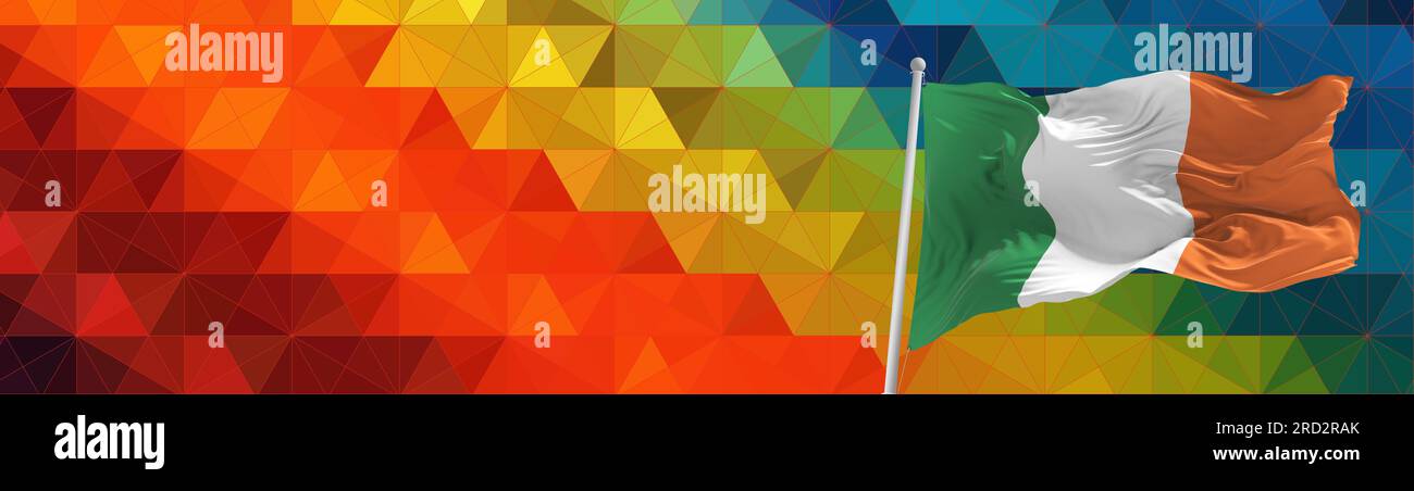 Ireland flag waving in hi-res stock photography and images - Alamy