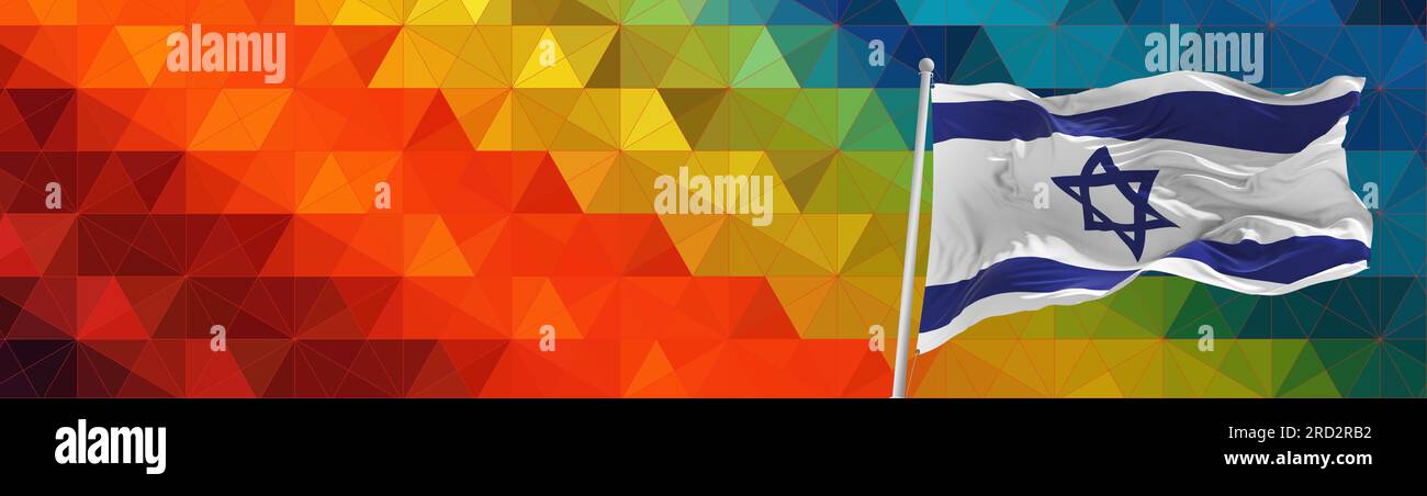 Large Israel flag waving in the wind Stock Photo - Alamy