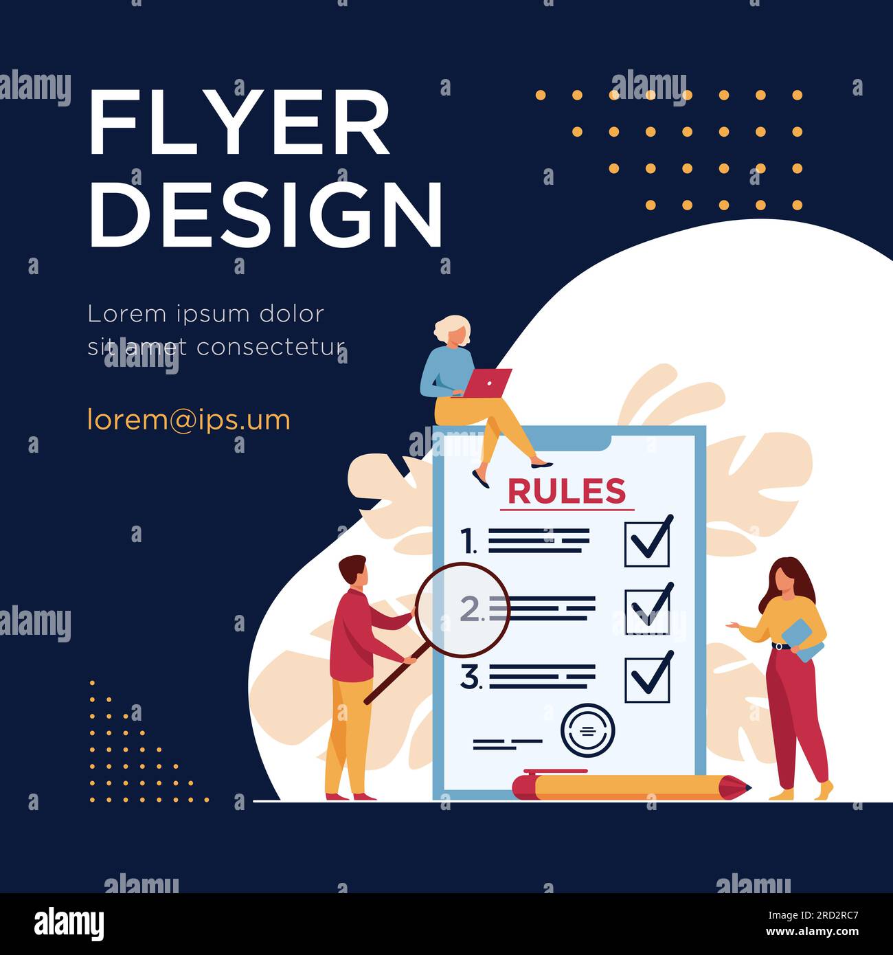 Business people studying list of rules Stock Vector Image & Art - Alamy