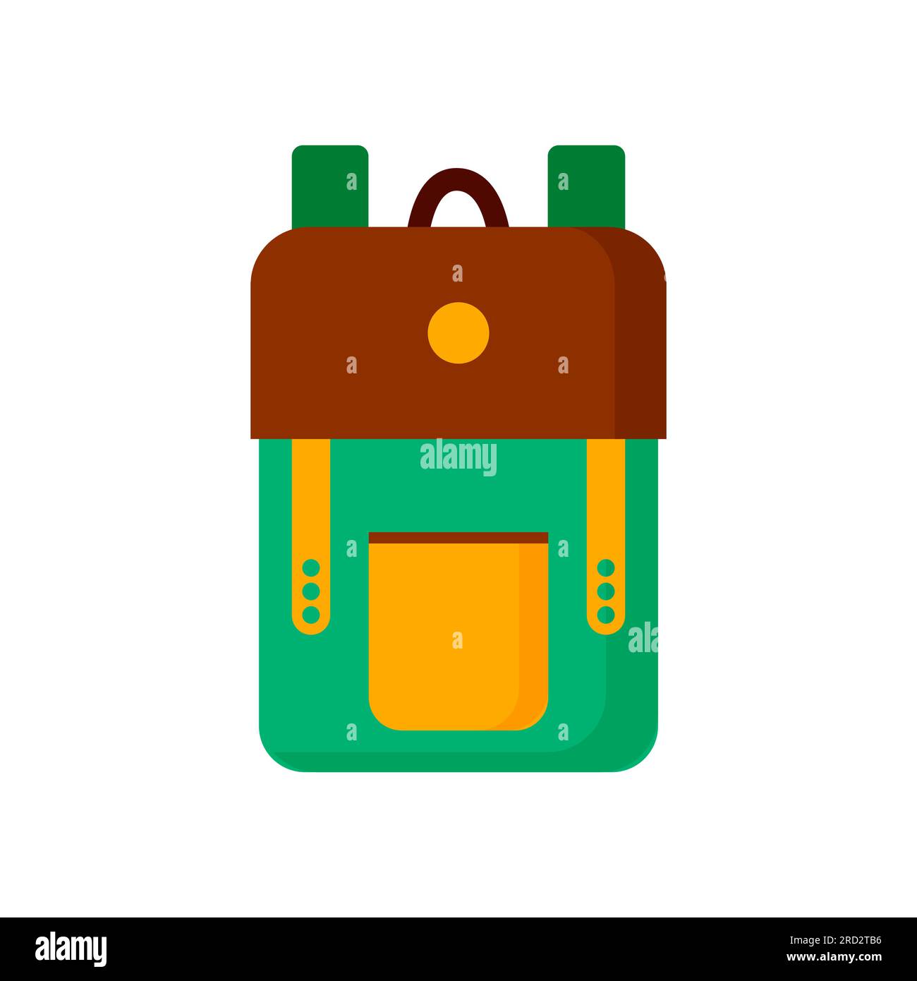 Green and brown backpack illustration Stock Vector Image & Art - Alamy