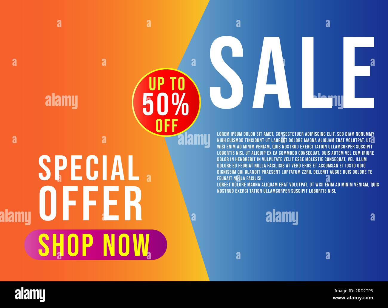 Sale concept banner vector illustration. Special offer. Limited time ...