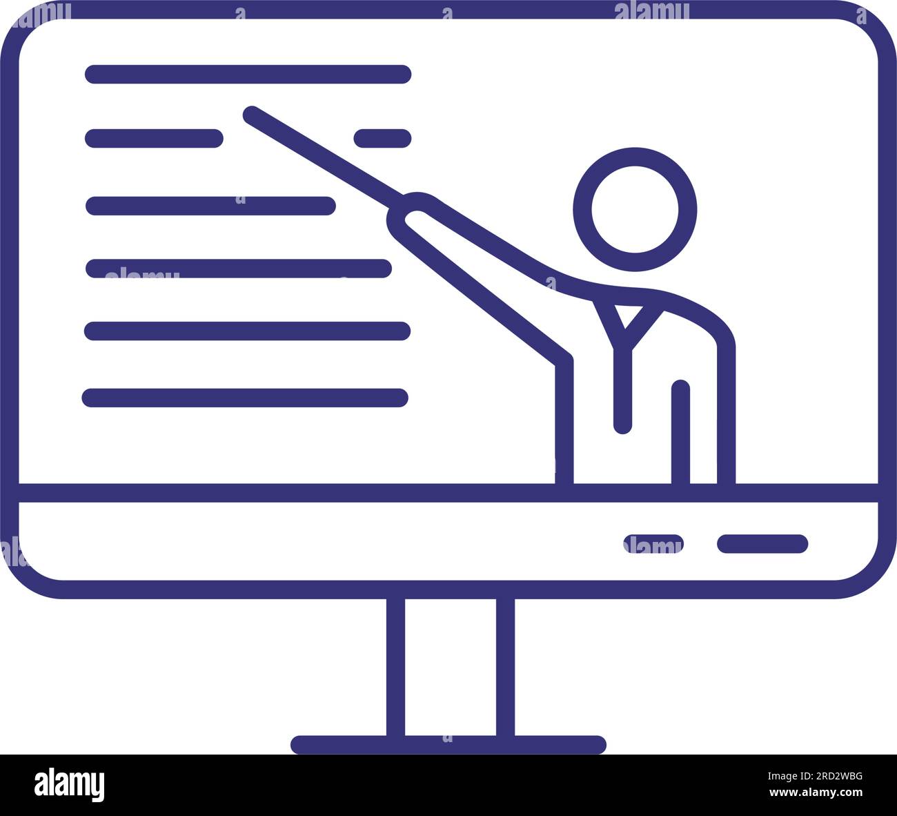 Online teacher line icon Stock Vector Image & Art - Alamy