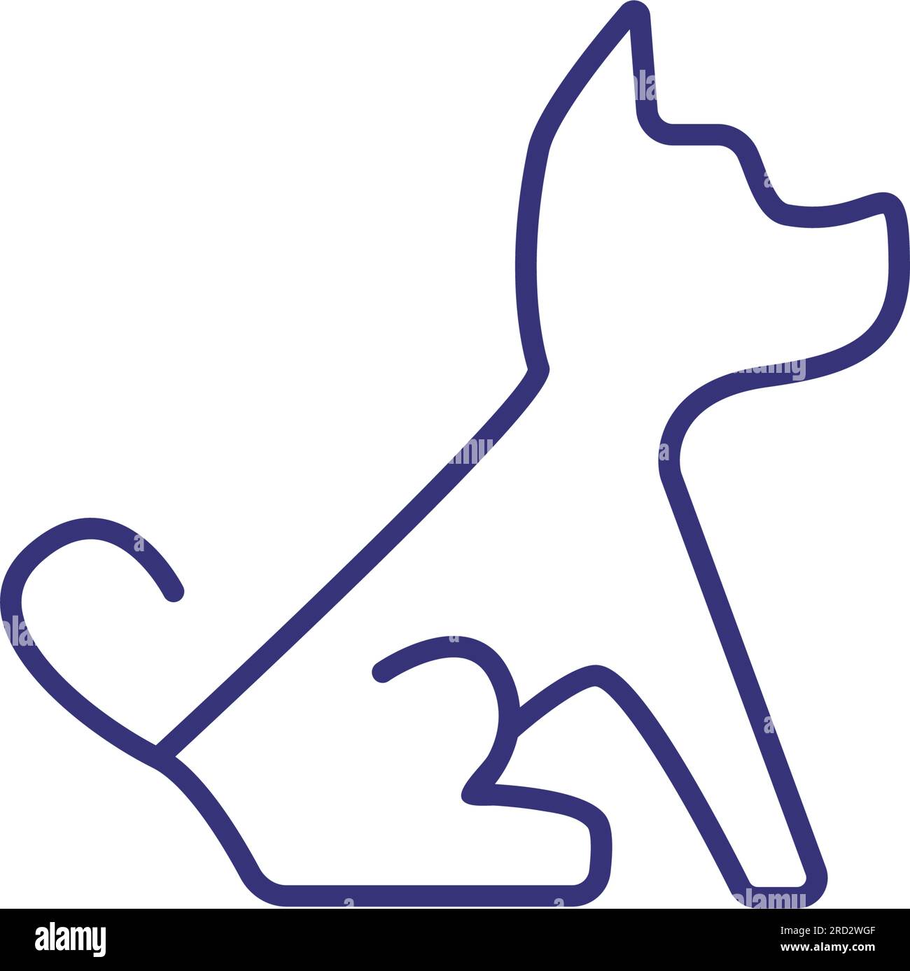 Dog line icon Stock Vector Image & Art - Alamy