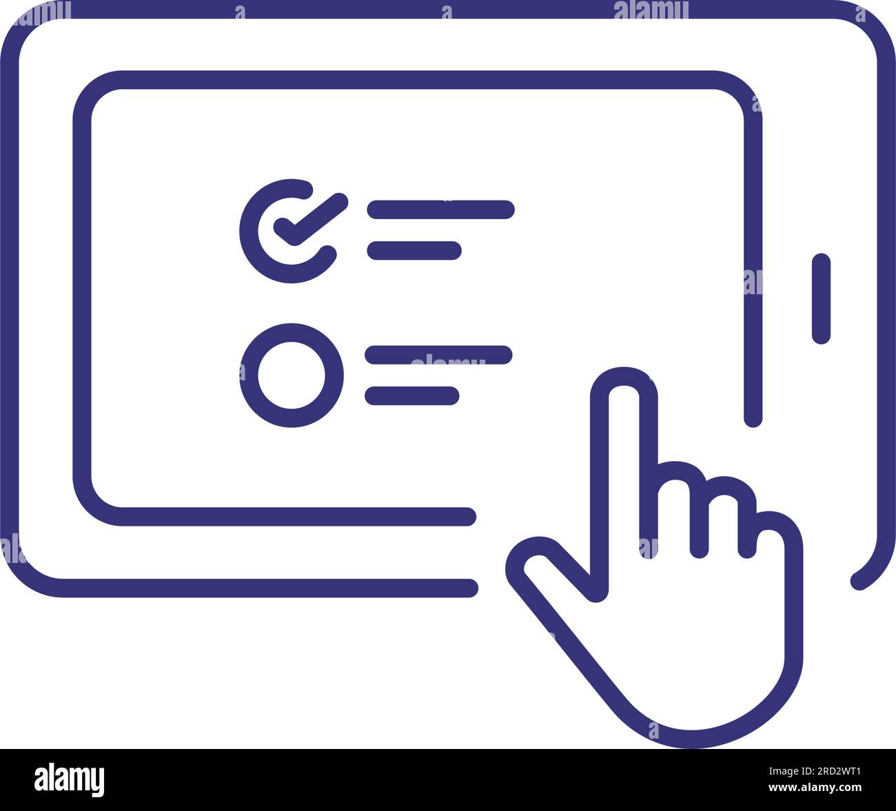 Tablet test icon outline hi-res stock photography and images - Alamy