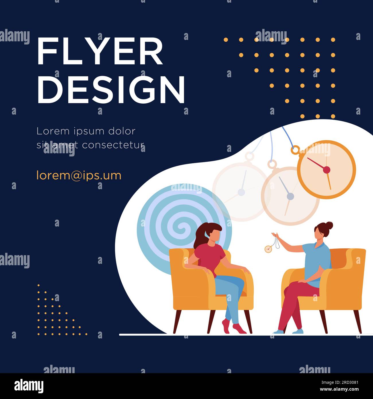 Trance effect on woman during session of hypnosis therapy Stock Vector ...