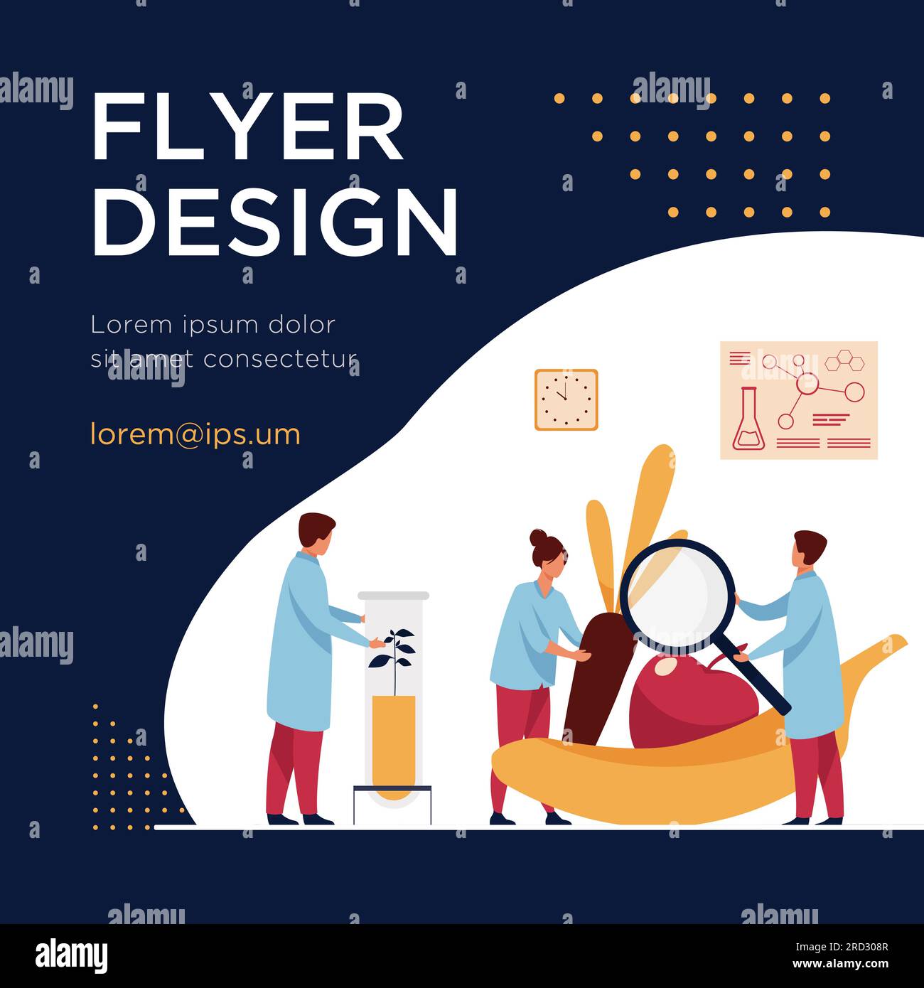 Scientists on microscope Stock Vector Images - Alamy