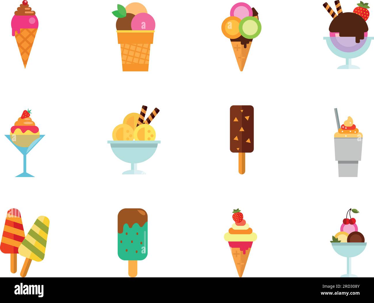 Ice Cream Icon Set Stock Vector Image & Art - Alamy
