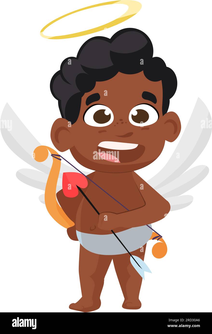 Cute afro angel illustration Stock Vector Image & Art - Alamy