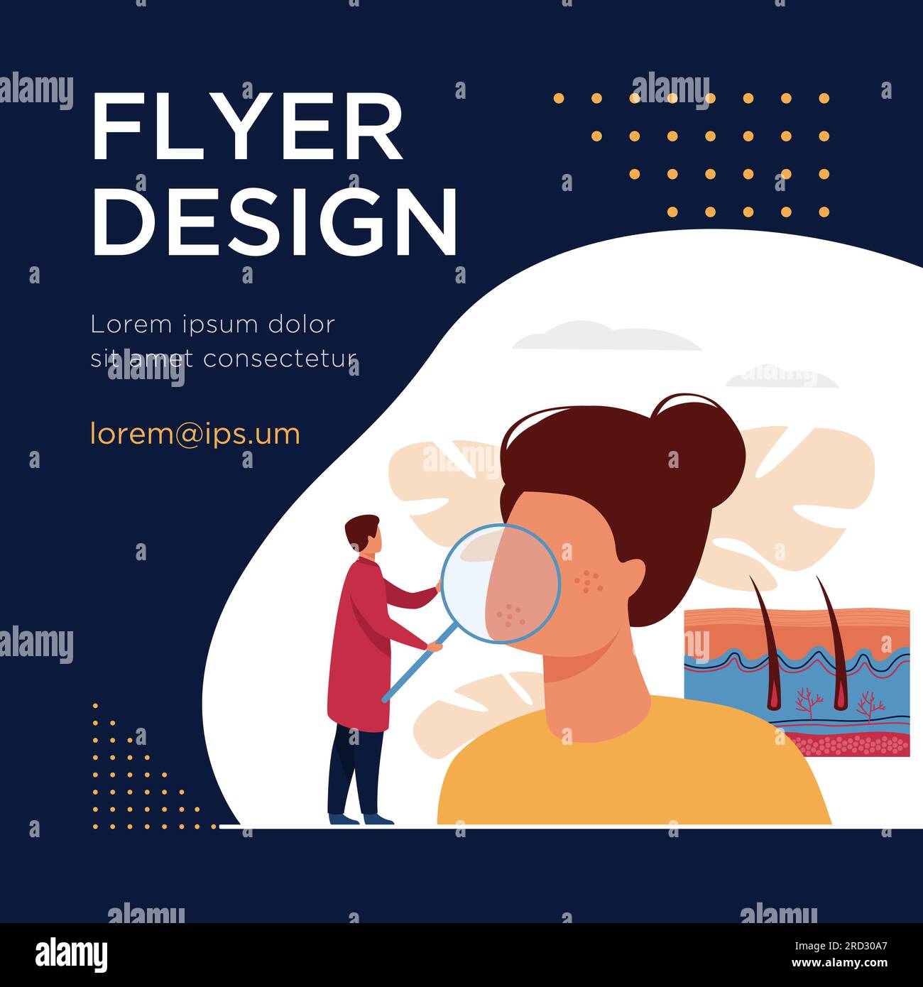 Inflammation on skin face Stock Vector Images - Alamy