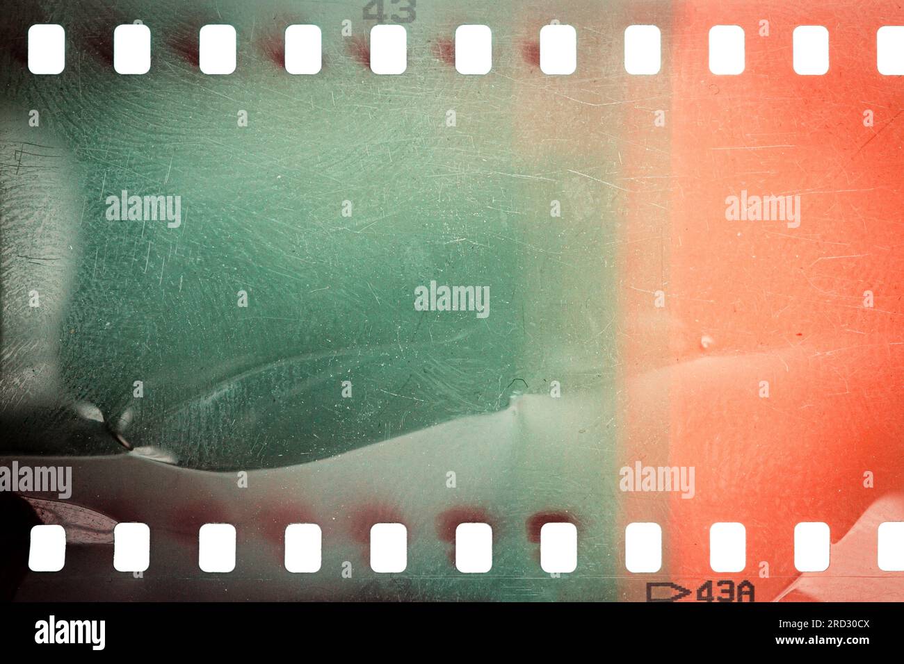 Dusty and grungy 35mm film texture or surface. Perforated scratched ...