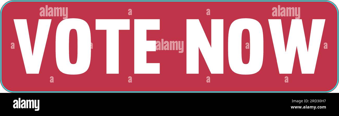 Vote now red 3d square button isolated on white Stock Vector Image ...