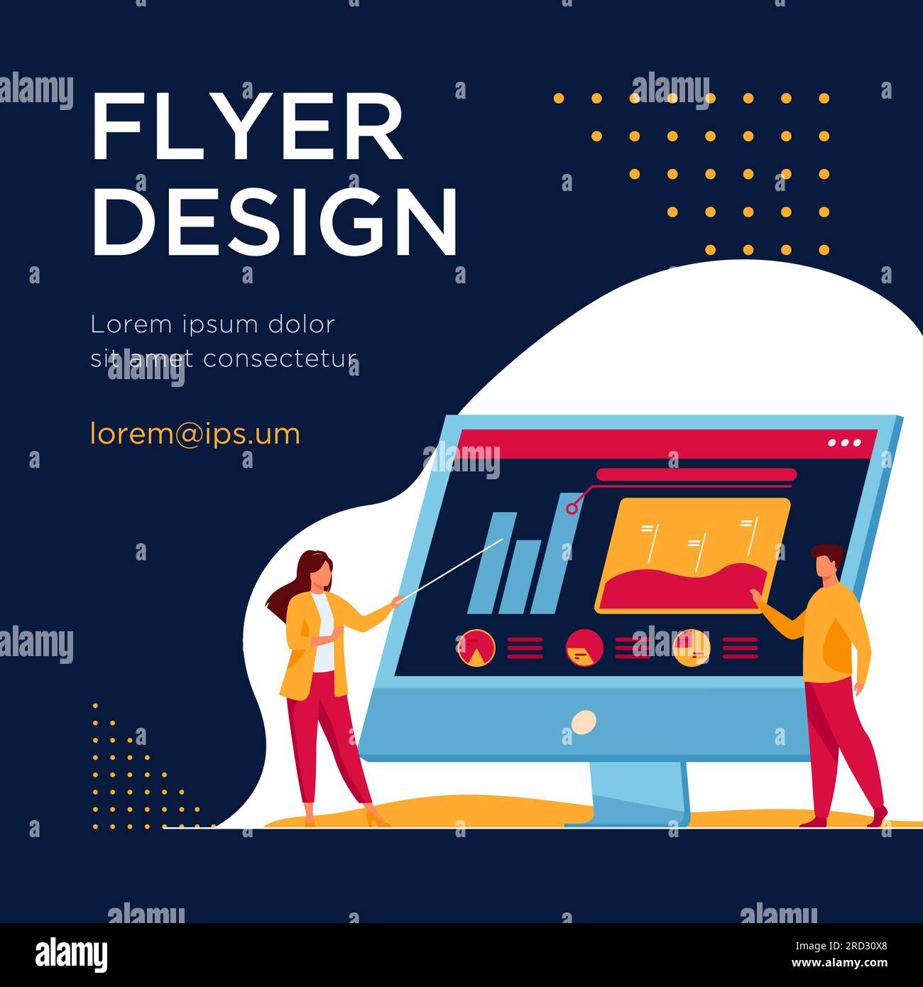 Professionals analyzing charts on computer monitor Stock Vector Image & Art - Alamy