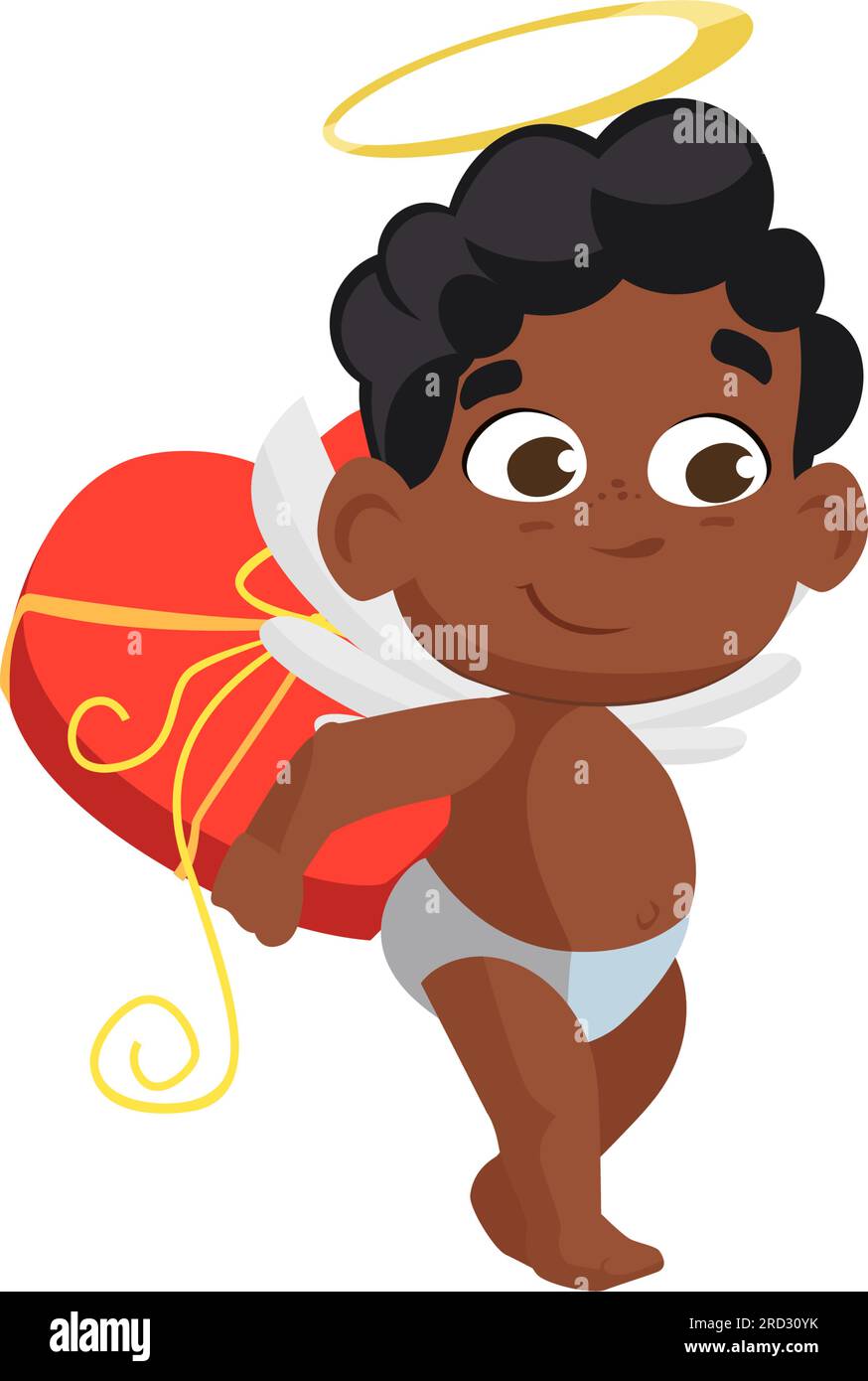 Cartoon illustration heart love hiding Stock Vector Images - Alamy