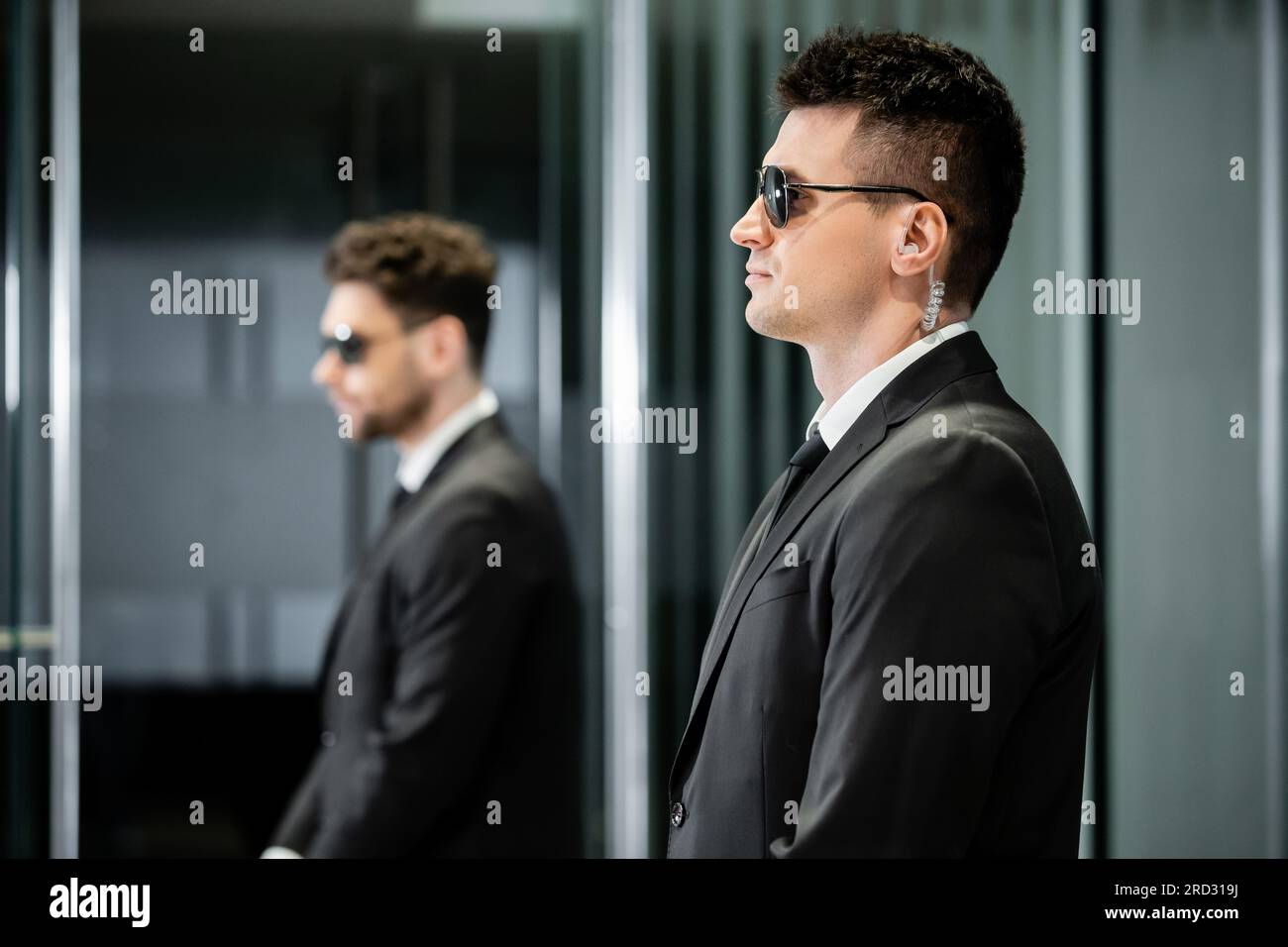 bodyguard service, private security, professional in suit and ...