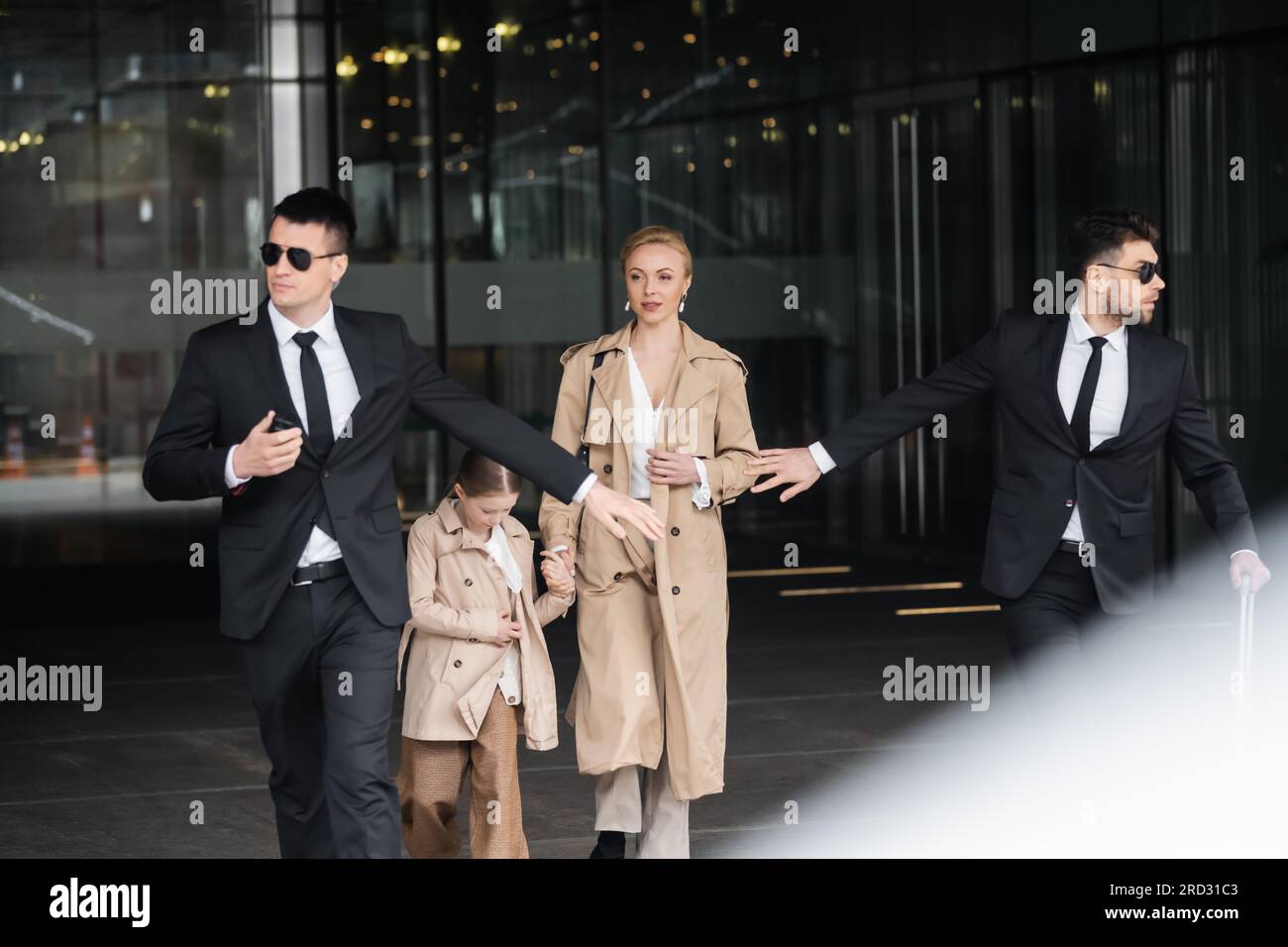 private security, personal bodyguards protecting female clients, blonde ...