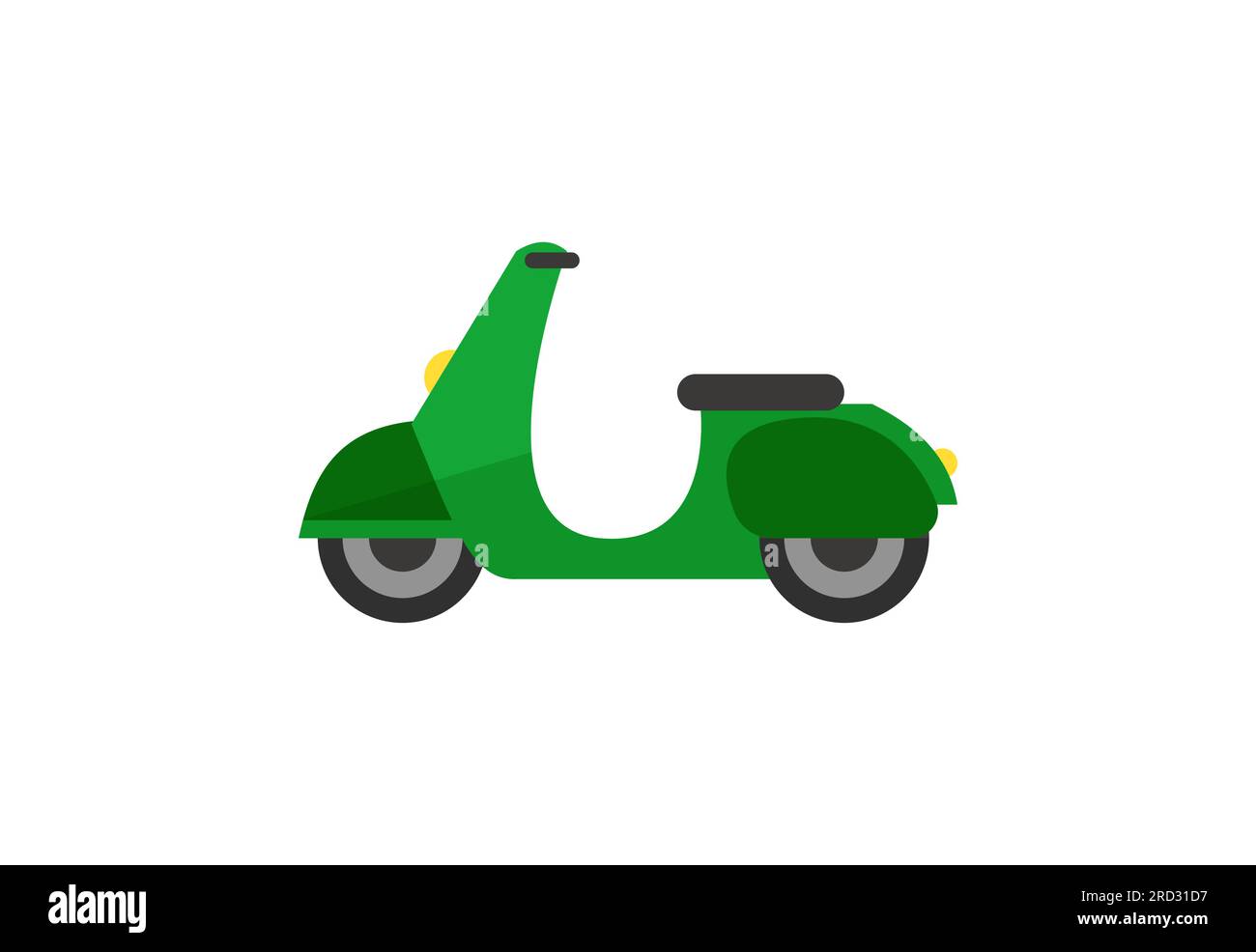 Green motorbike illustration Stock Vector Image & Art - Alamy