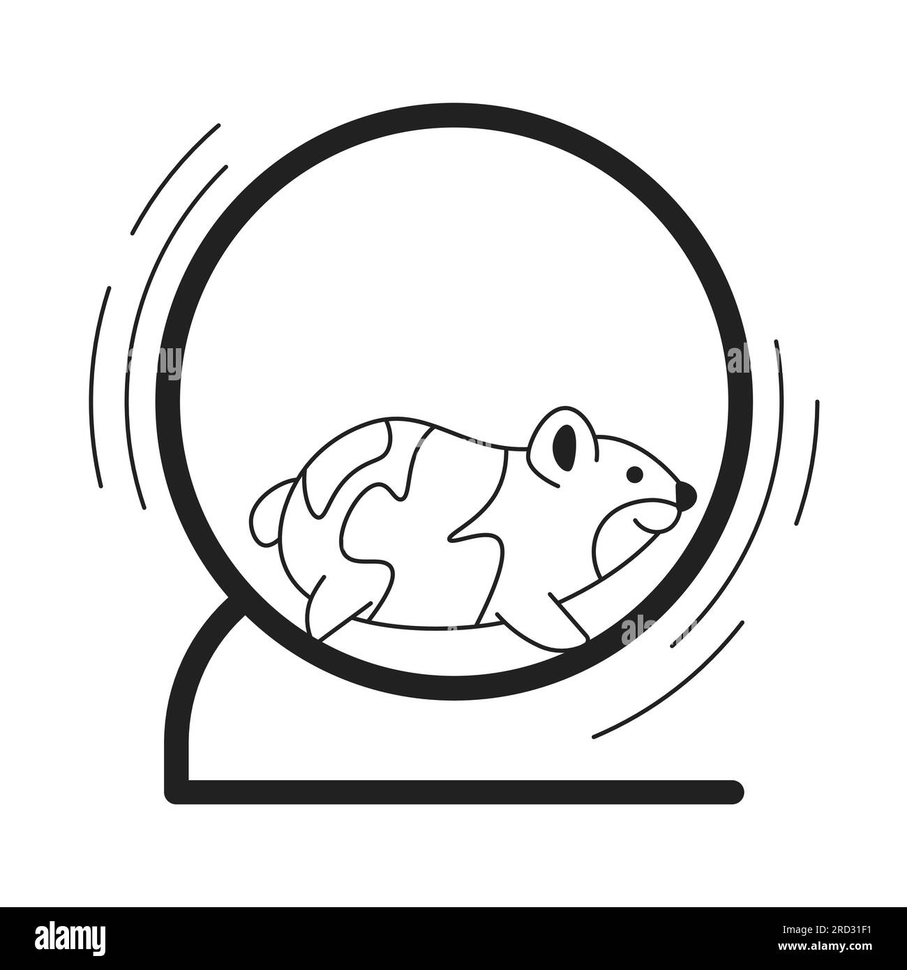 Hamster wheel illustration Stock Vector Images - Alamy