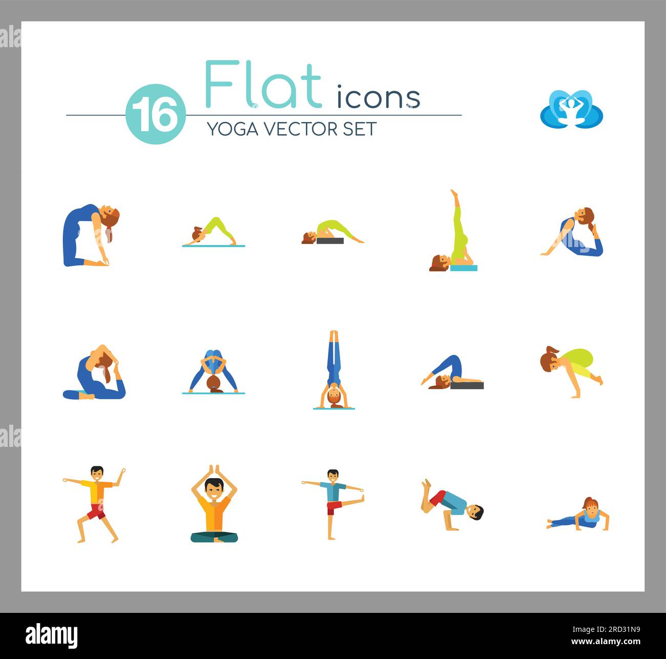 Yoga Icon Set Stock Vector Image & Art - Alamy