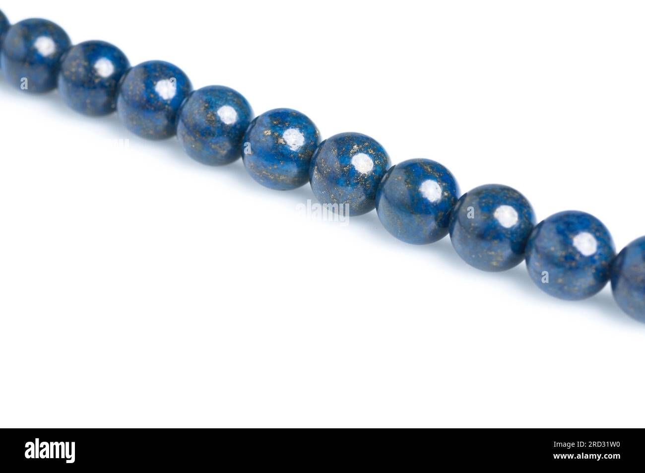 Necklace made of natural stone in navy blue color Stock Photo - Alamy