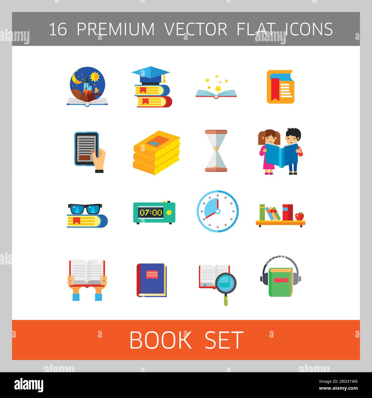 Open book reading glasses Stock Vector Images - Alamy