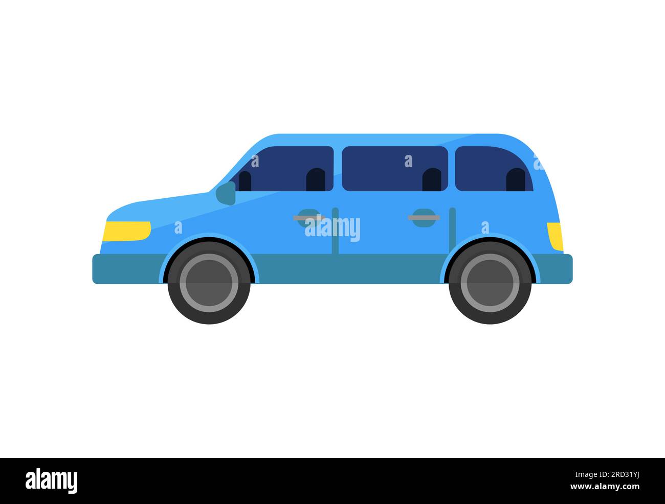 Blue estate-car body illustration Stock Vector Image & Art - Alamy