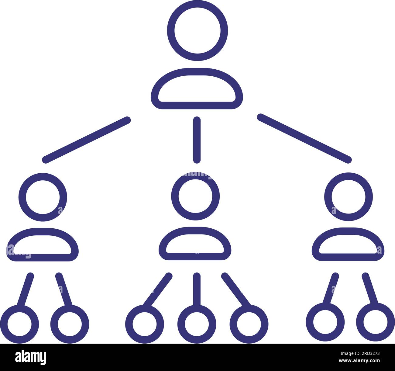 Hierarchical structure organization line Stock Vector Images - Alamy